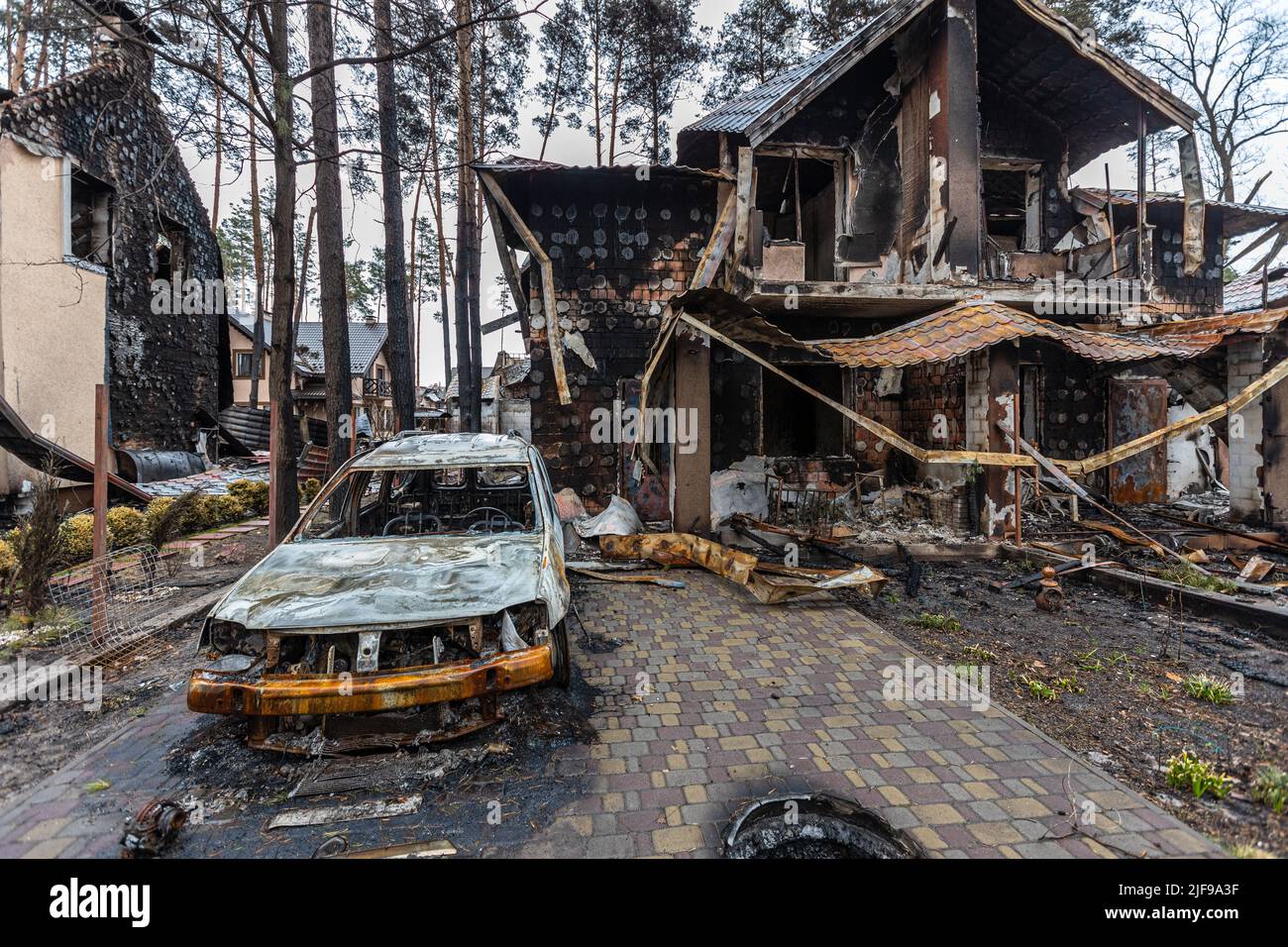Irpin, Kyev region Ukraine - 09.04.2022: Cities of Ukraine after the ...