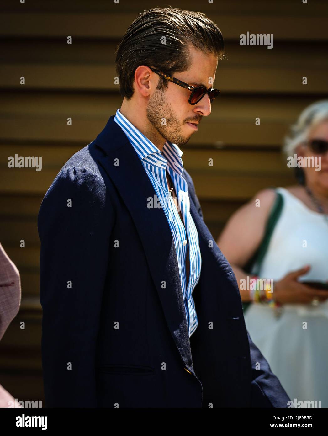 FLORENCE, Italy- June 14 2022: Marco Taddei on the street in Florence ...