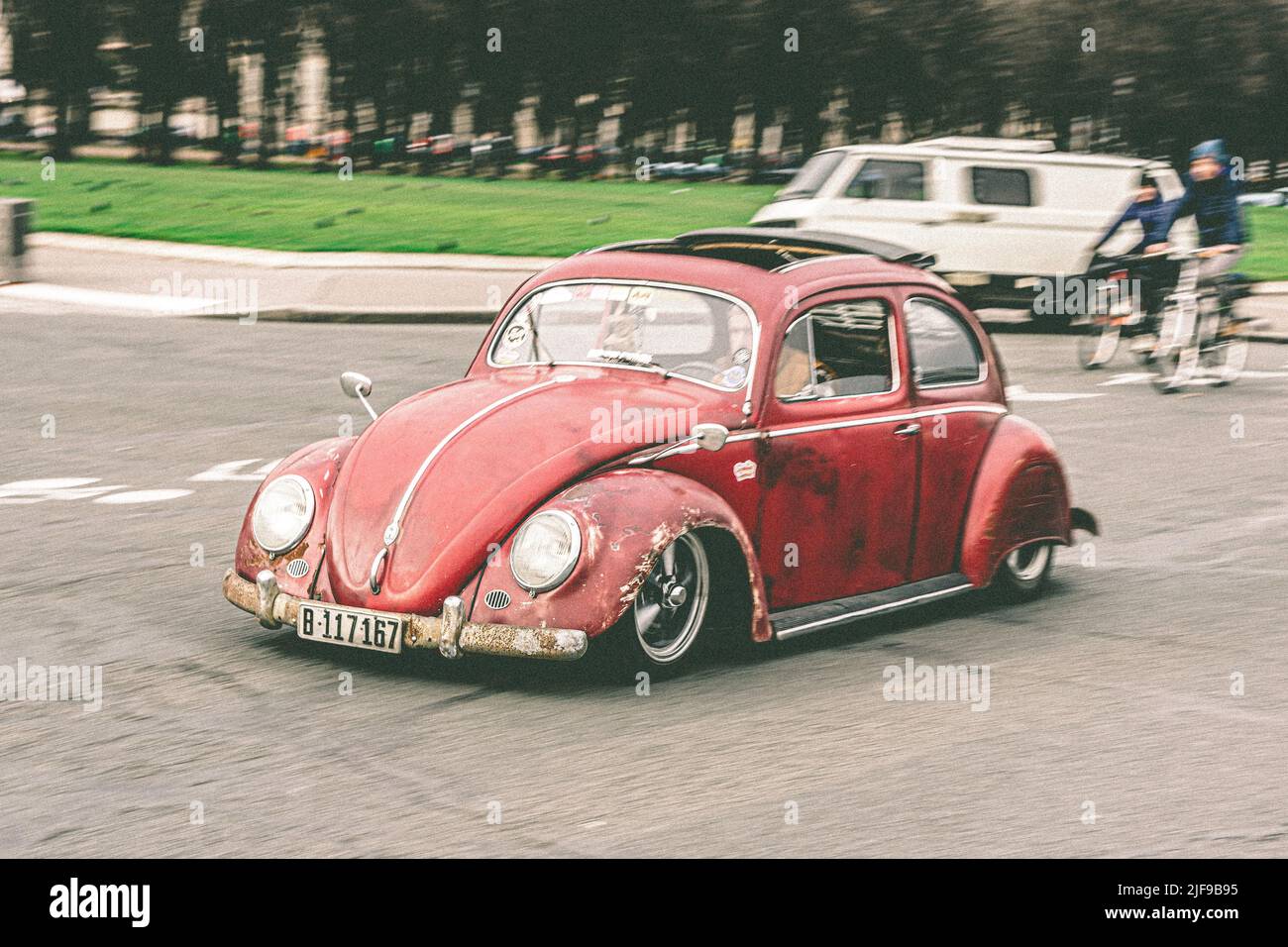 Classic nice german car in the street. Volkswagen Tipo 1 Stock Photo ...