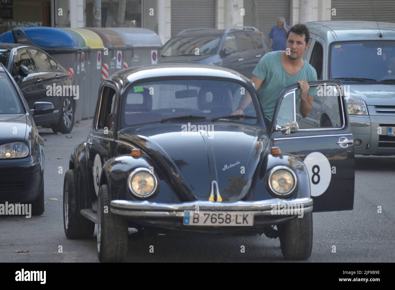 Classic nice german car in the street. Volkswagen Tipo 1 Stock Photo ...