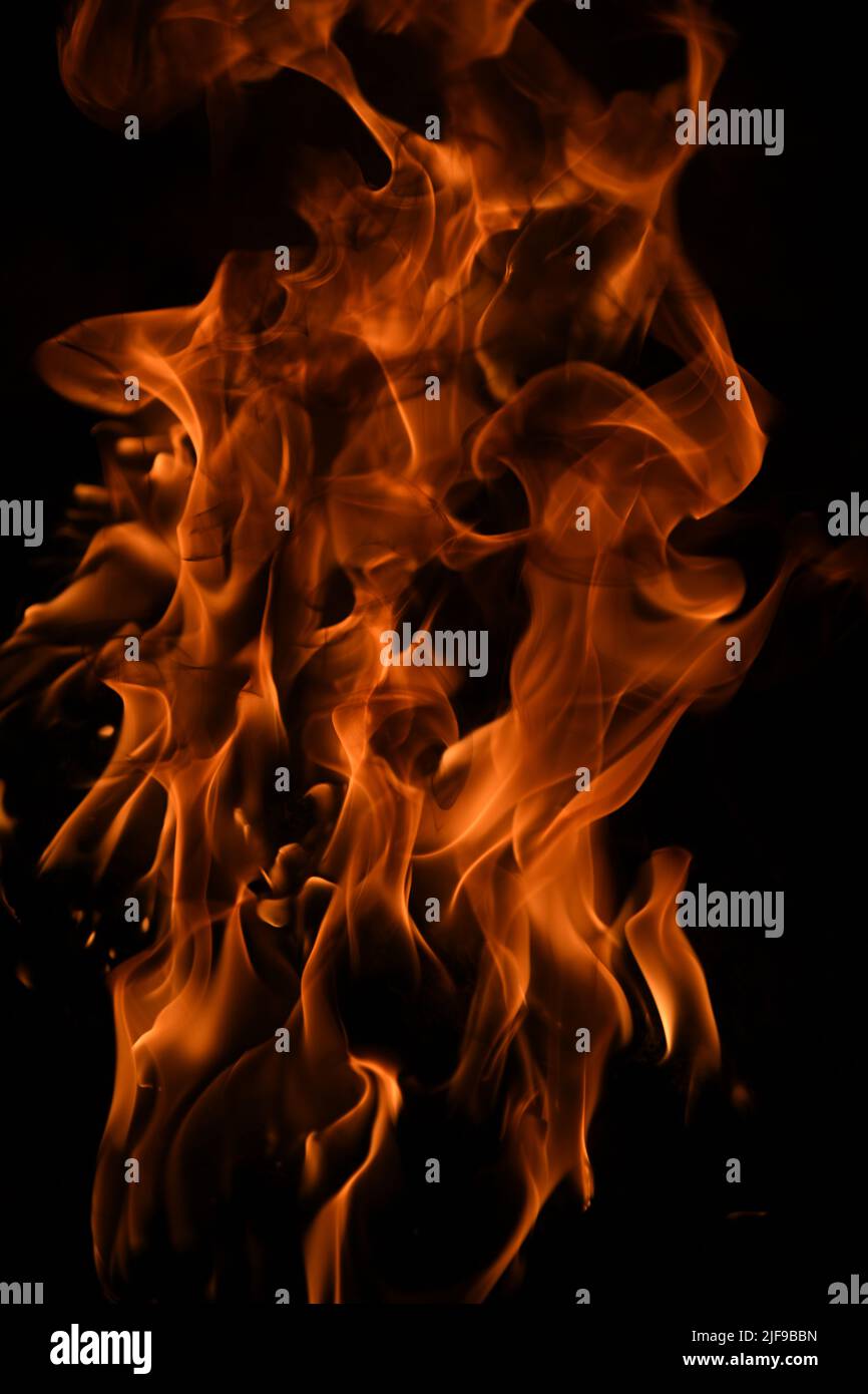 The fire, burning flame. Large burning flaming fire Stock Photo - Alamy