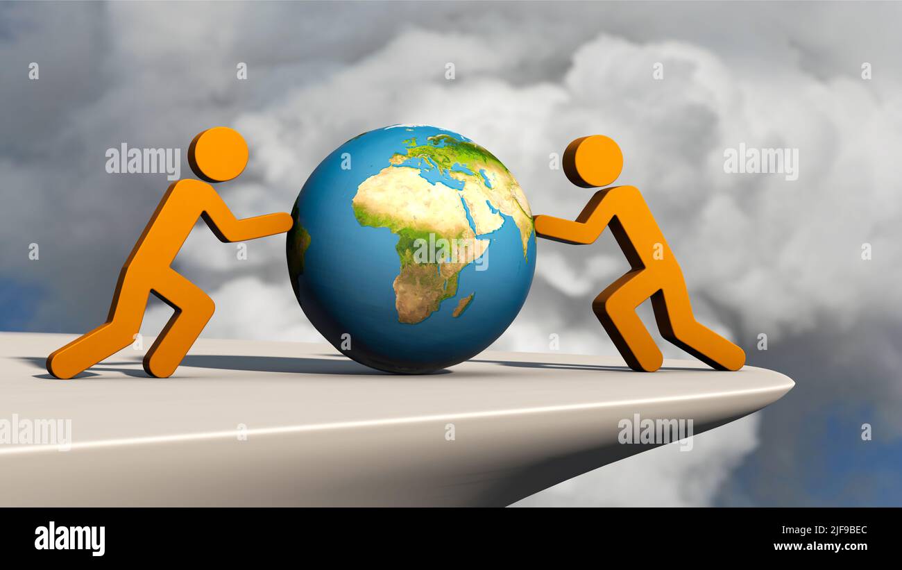 Environmental destruction - world on the abyss Stock Photo - Alamy