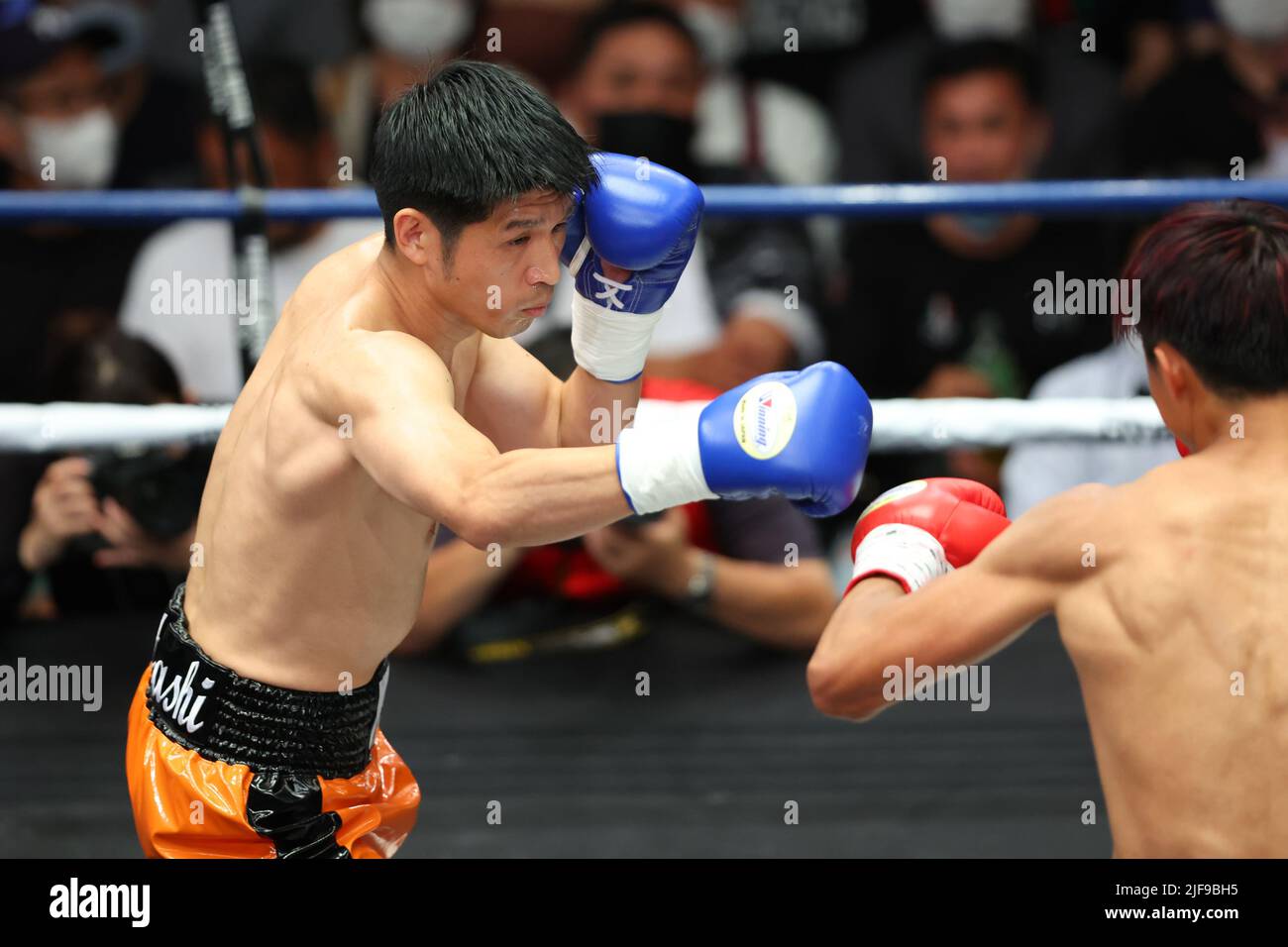 Tokyo, Japan. 29th June, 2022. Hisashi Kato Boxing : 8R Super welter weight bout at Korakuen ...