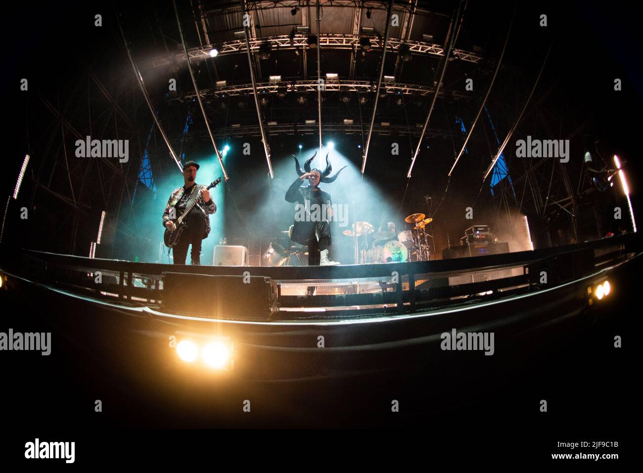 Skunkanansie performed last night in Padova at Sherwood festival Stock ...