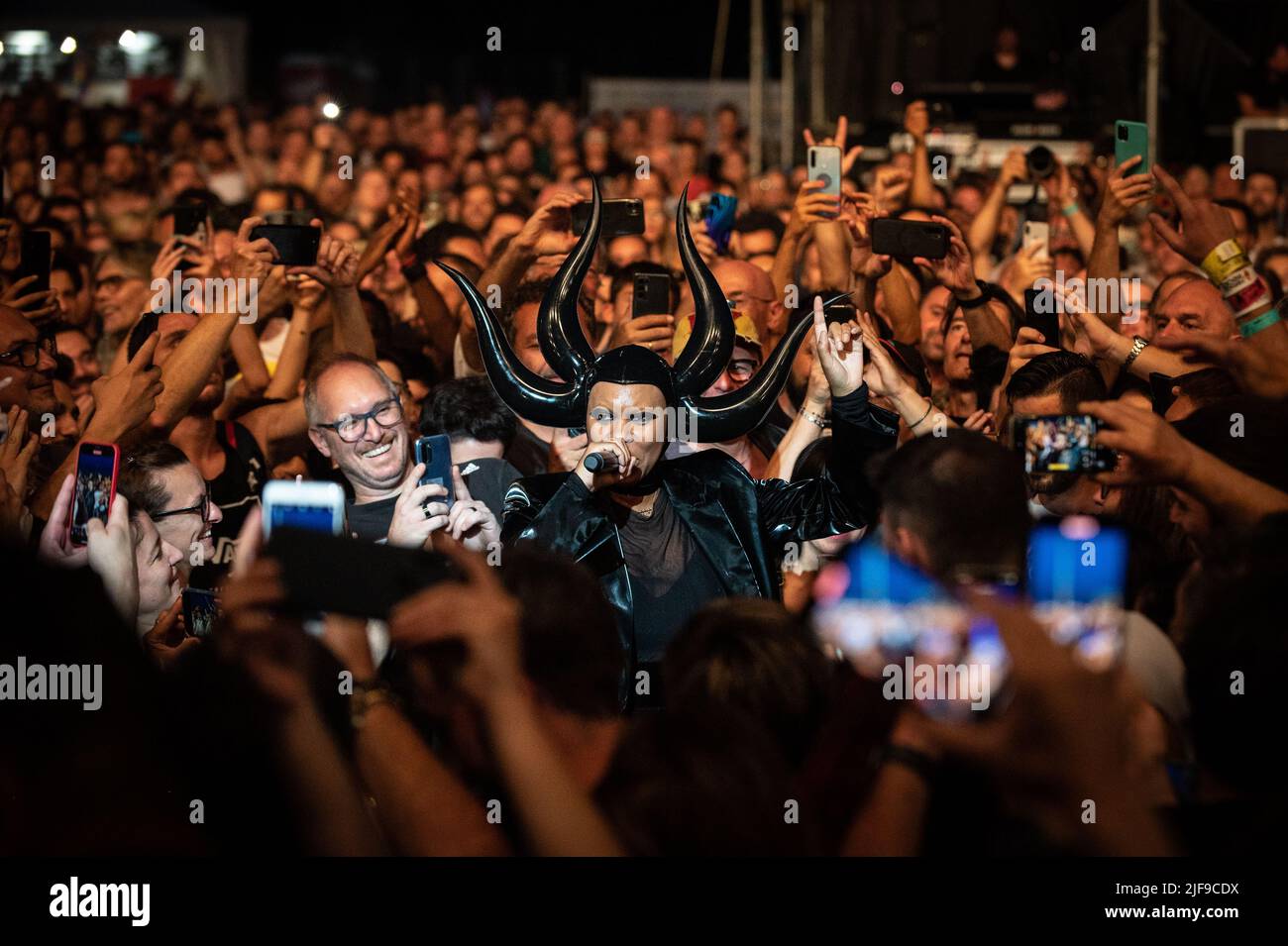 Skunkanansie performed last night in Padova at Sherwood festival Stock ...