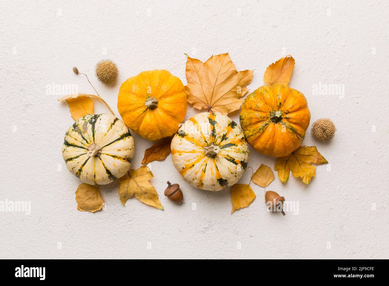 Autumn composition. Pattern made of dried leaves and other design ...