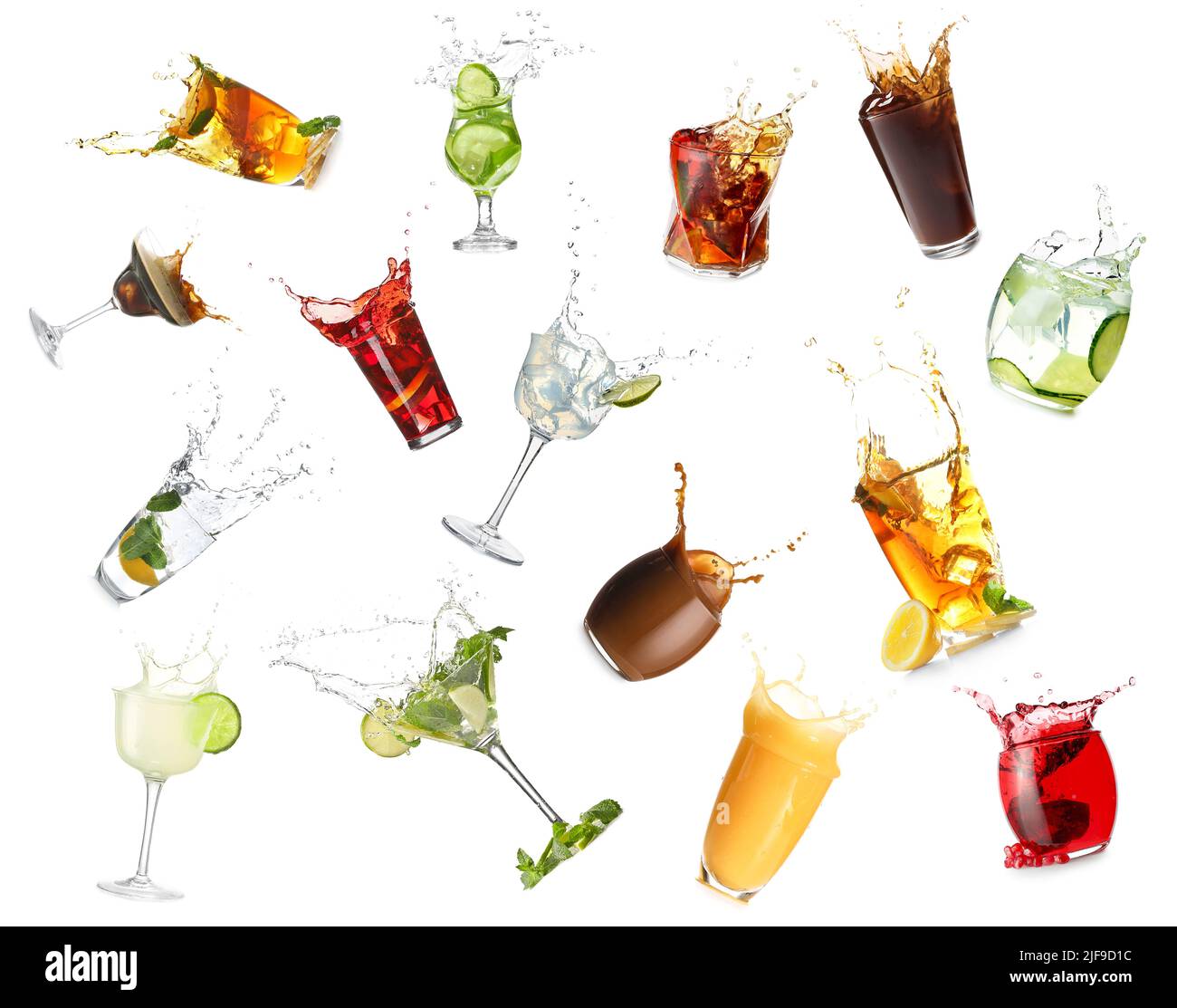 Splashes fluid drops set hi-res stock photography and images - Alamy