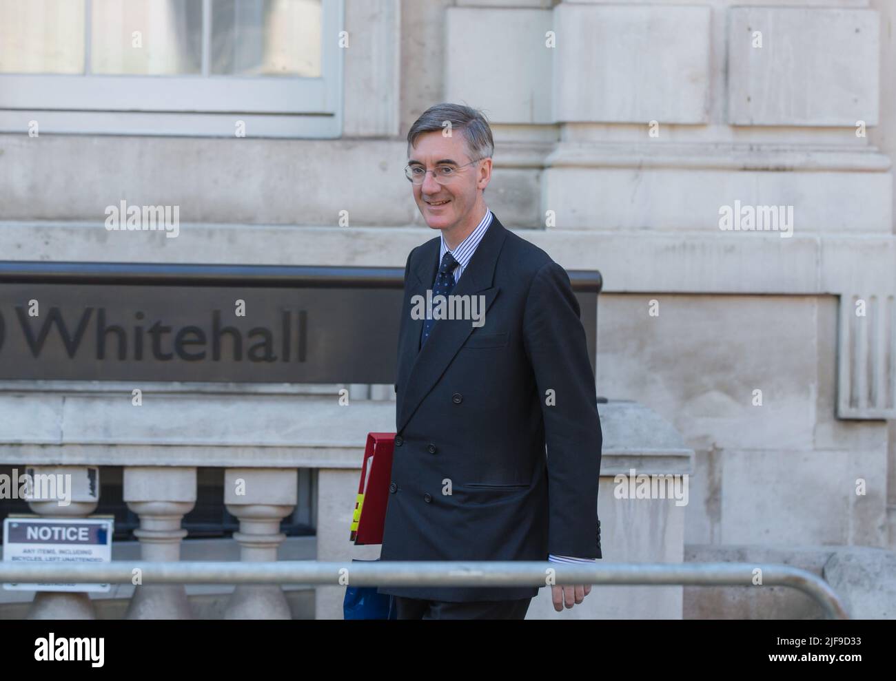Leader of the House of Commons Jacob Rees-Mogg reclining on his seat in ...