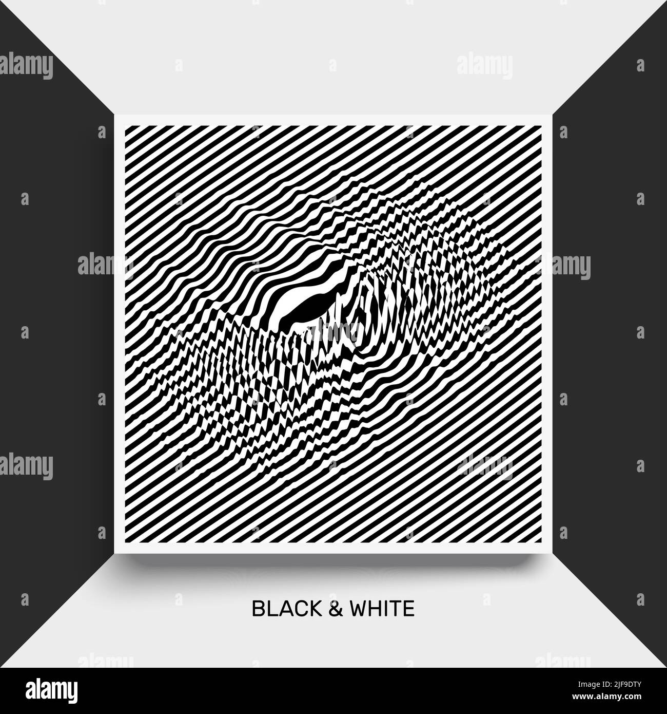 Waveform background. Surface distortion. Pattern with optical illusion ...