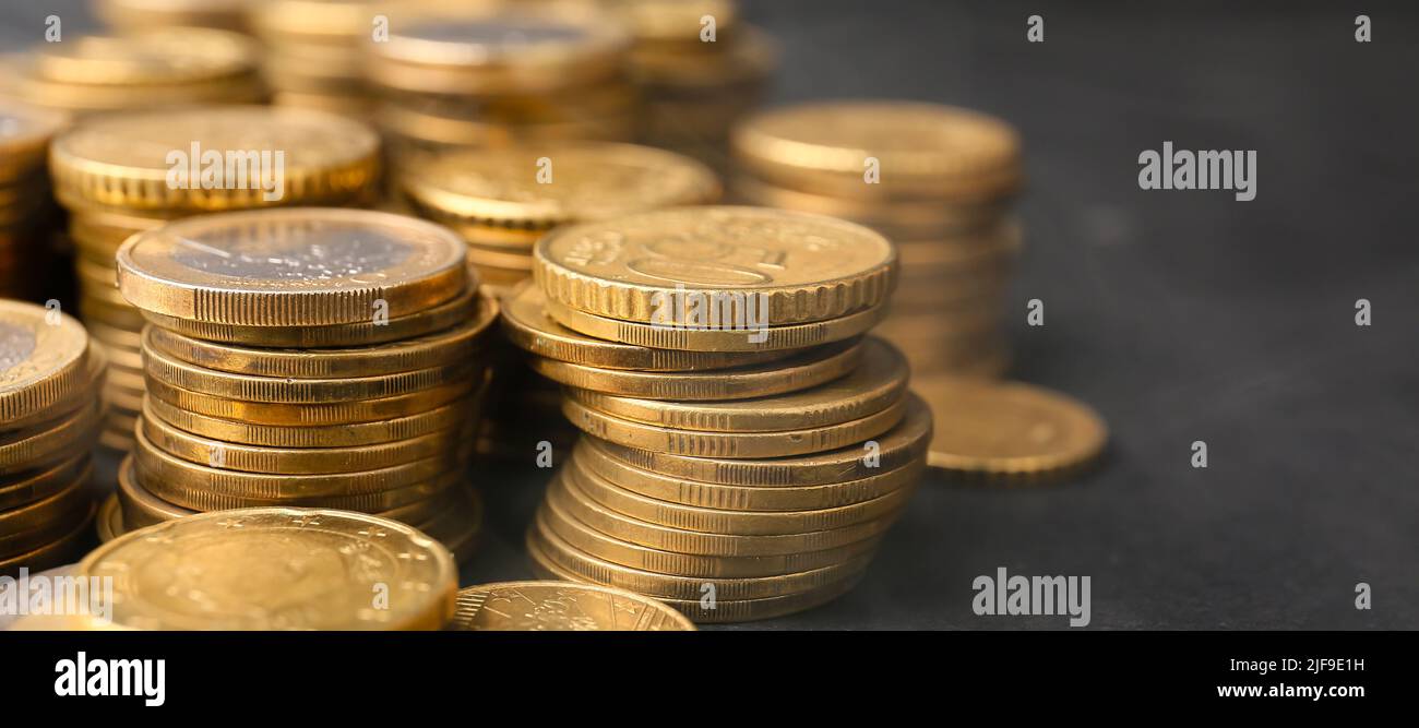 Coin stacks dark background hi-res stock photography and images - Alamy