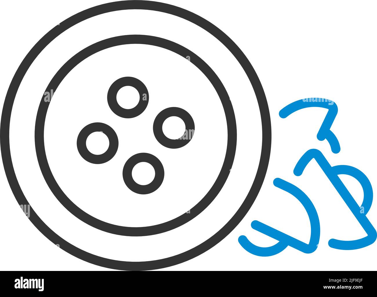 Sewing Buttons Icon. Editable Bold Outline With Color Fill Design ...