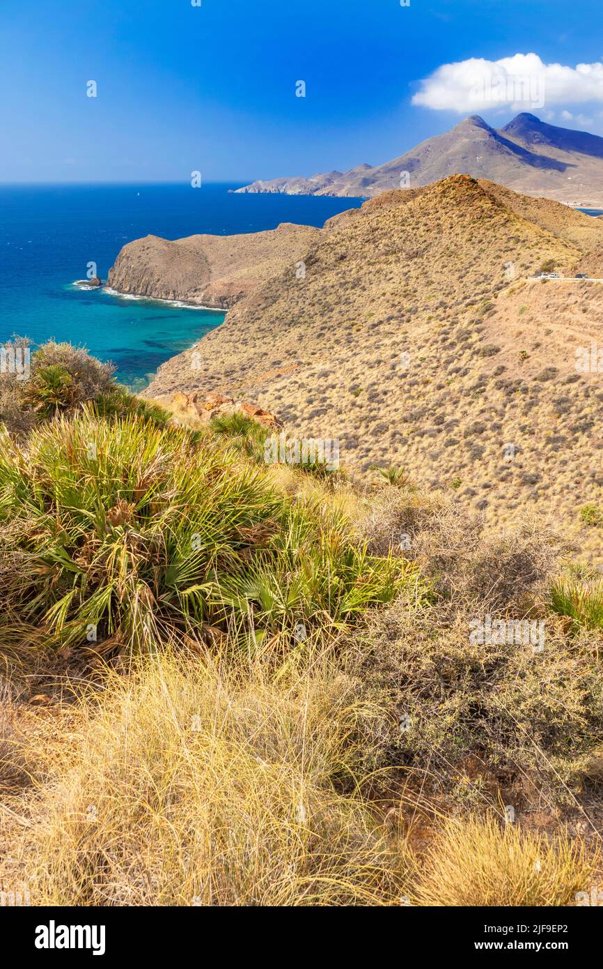 Rocky Coastline and Cliffs, Amatista Viewpoint, Cabo de Gata-Níjar ...
