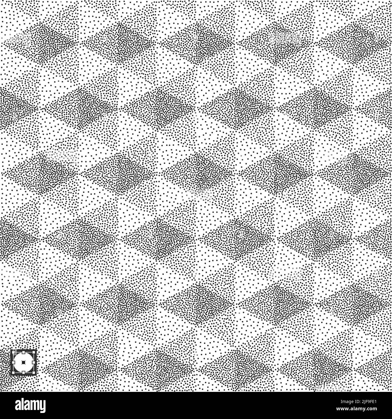 Black white stipple cube Stock Vector Images - Alamy