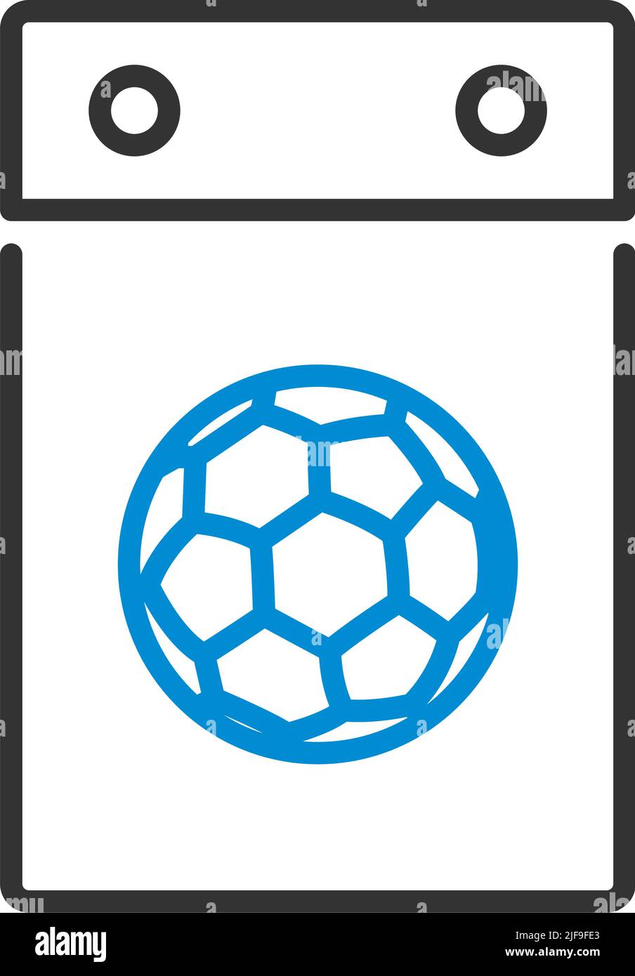 Icon Of Football Calendar. Editable Bold Outline With Color Fill Design ...