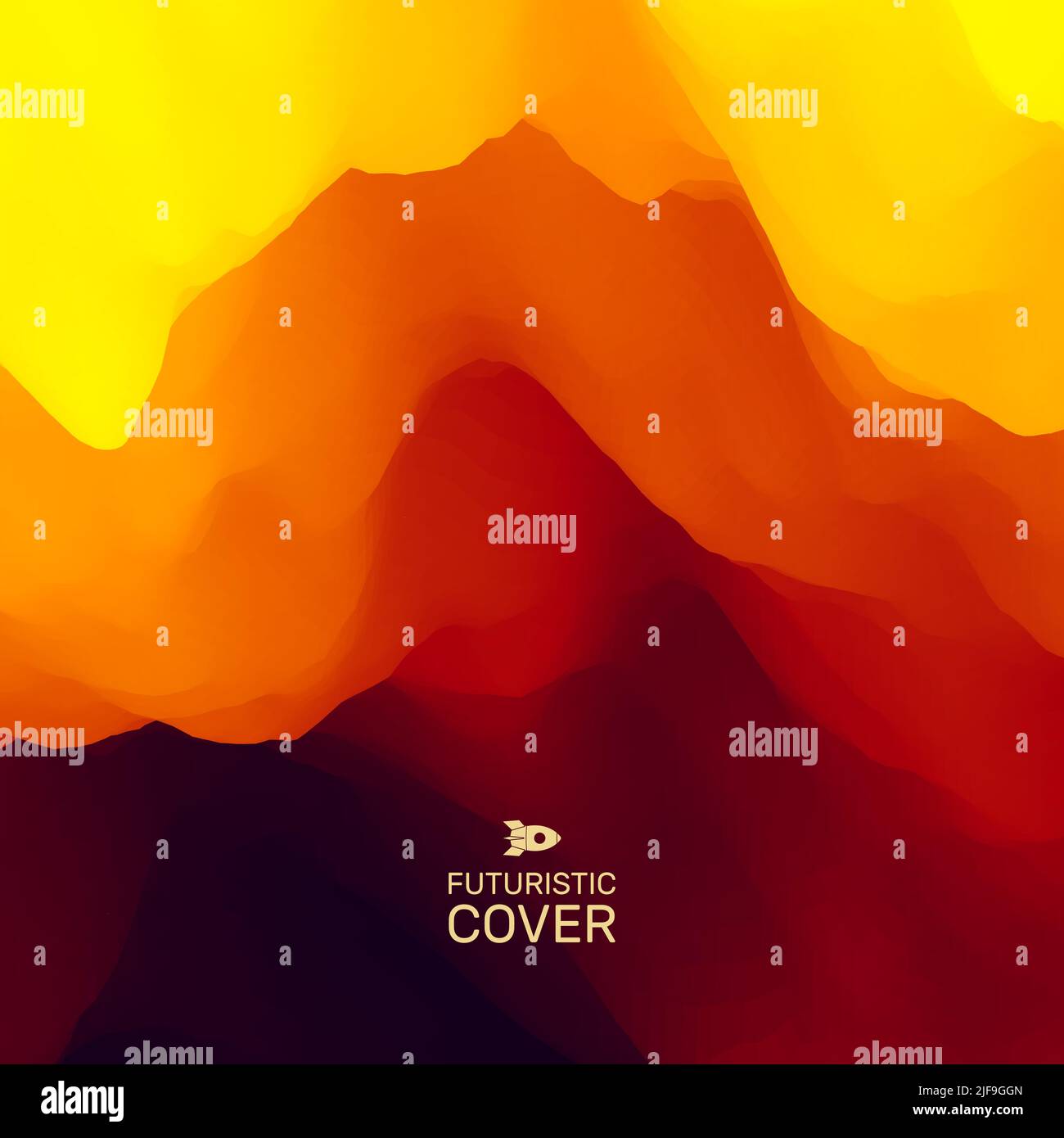 Mountain landscape. Mountainous terrain. Vector illustration. Abstract ...