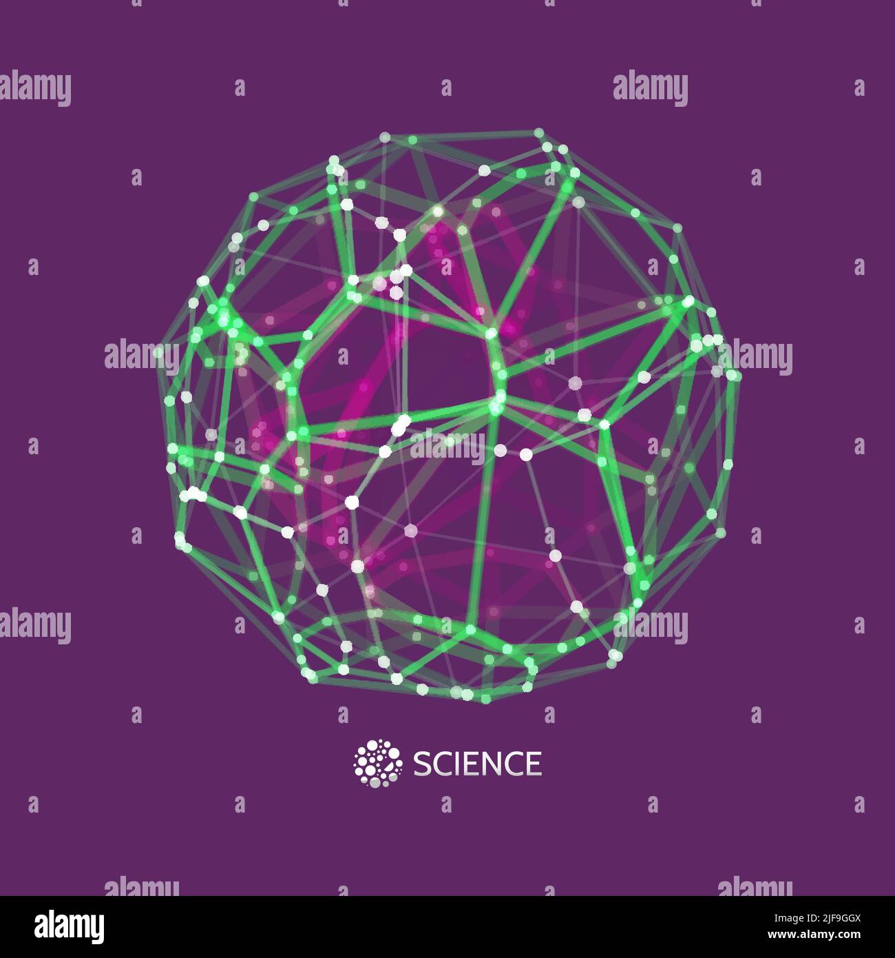 Sphere. 3d vector wireframe object. Illustration with connected lines ...