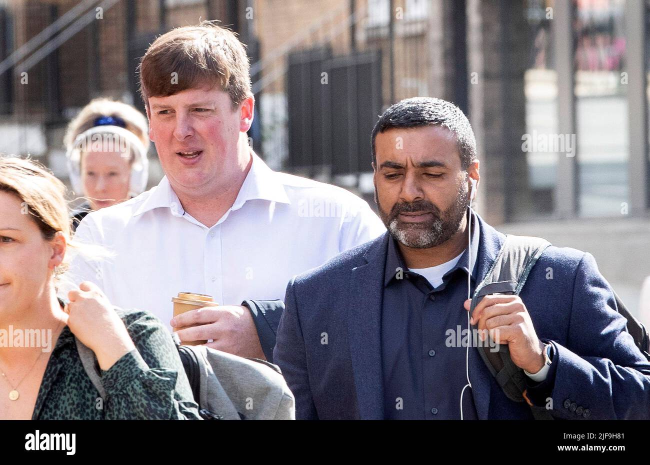 PC Sukhdev Jeer (right) and PC Paul Hefford arriving for a misconduct ...