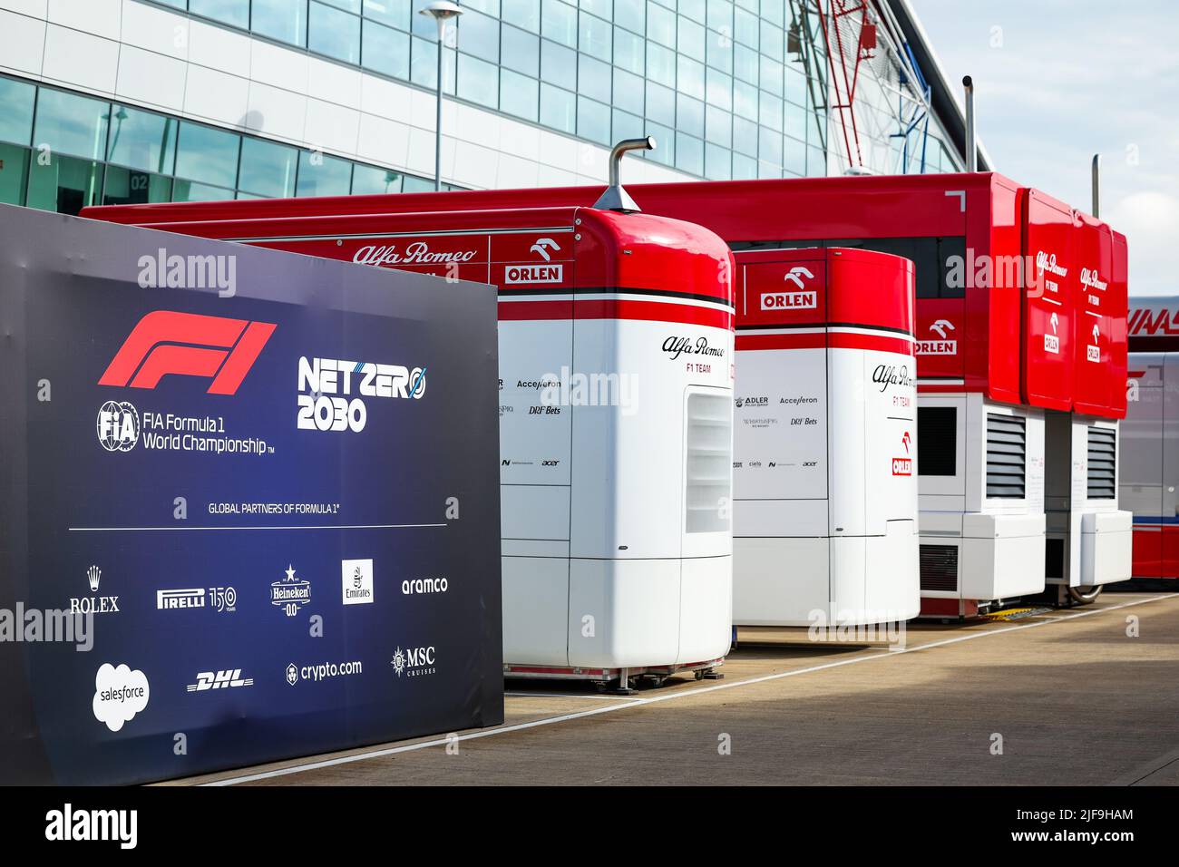 June 30, 2022, Rome, United Kingdom: F1 Net Zero Emission by 2030 logo ...