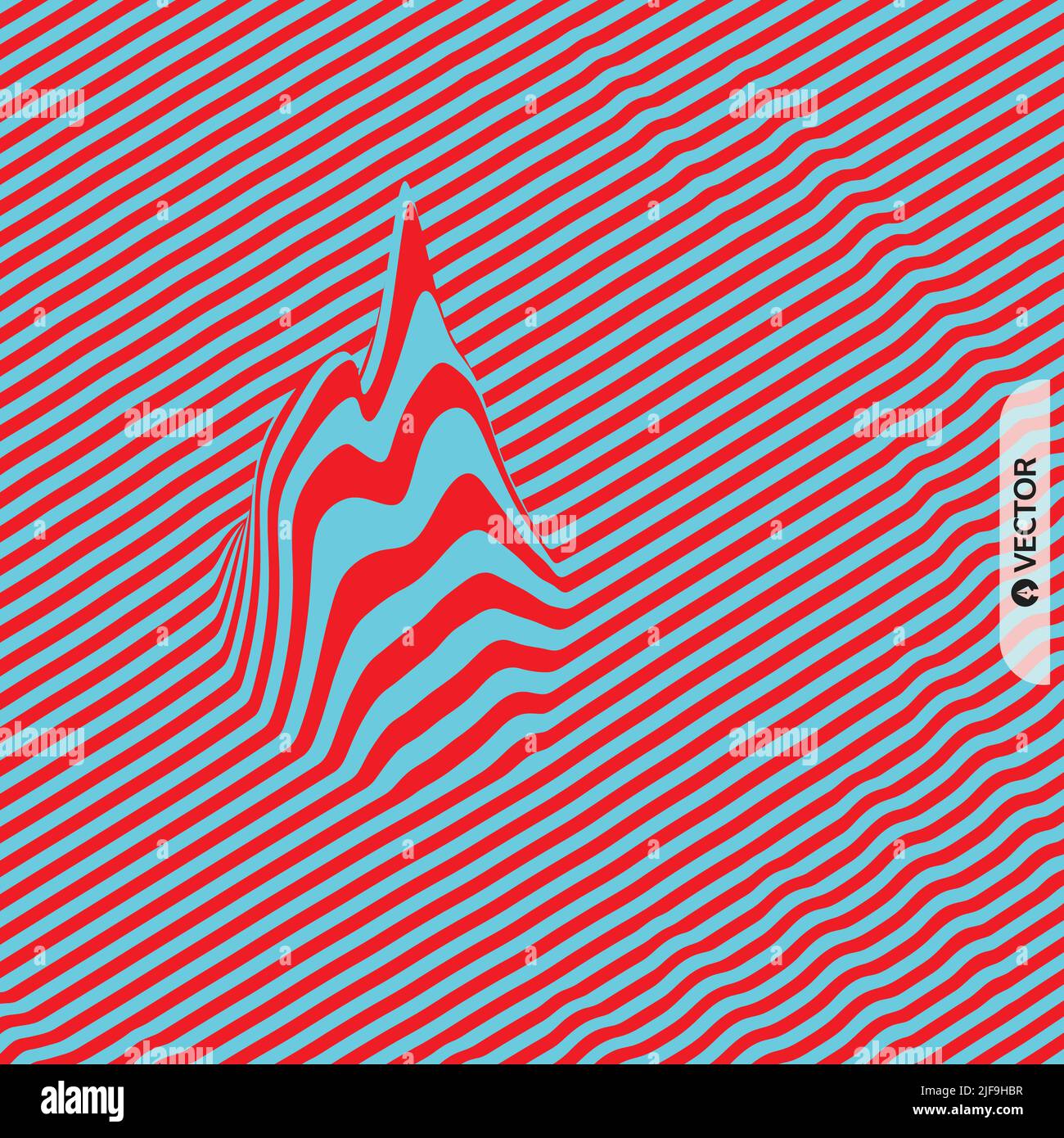 Glitch abstract background. Distortion effect, bug and error. Optical art. 3D Vector ...