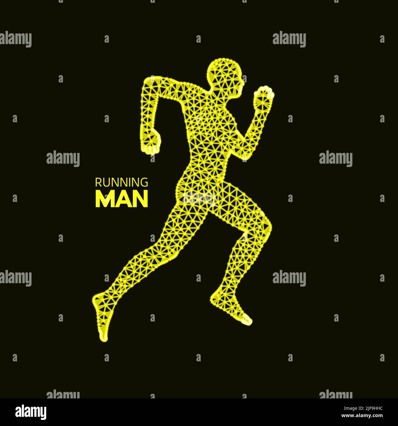 3d Running Man. Design for Sport, Business, Science and Technology ...