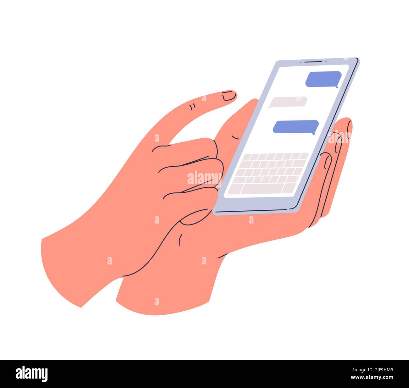 Smartphone in hand. Vector illustration Stock Vector Image & Art - Alamy