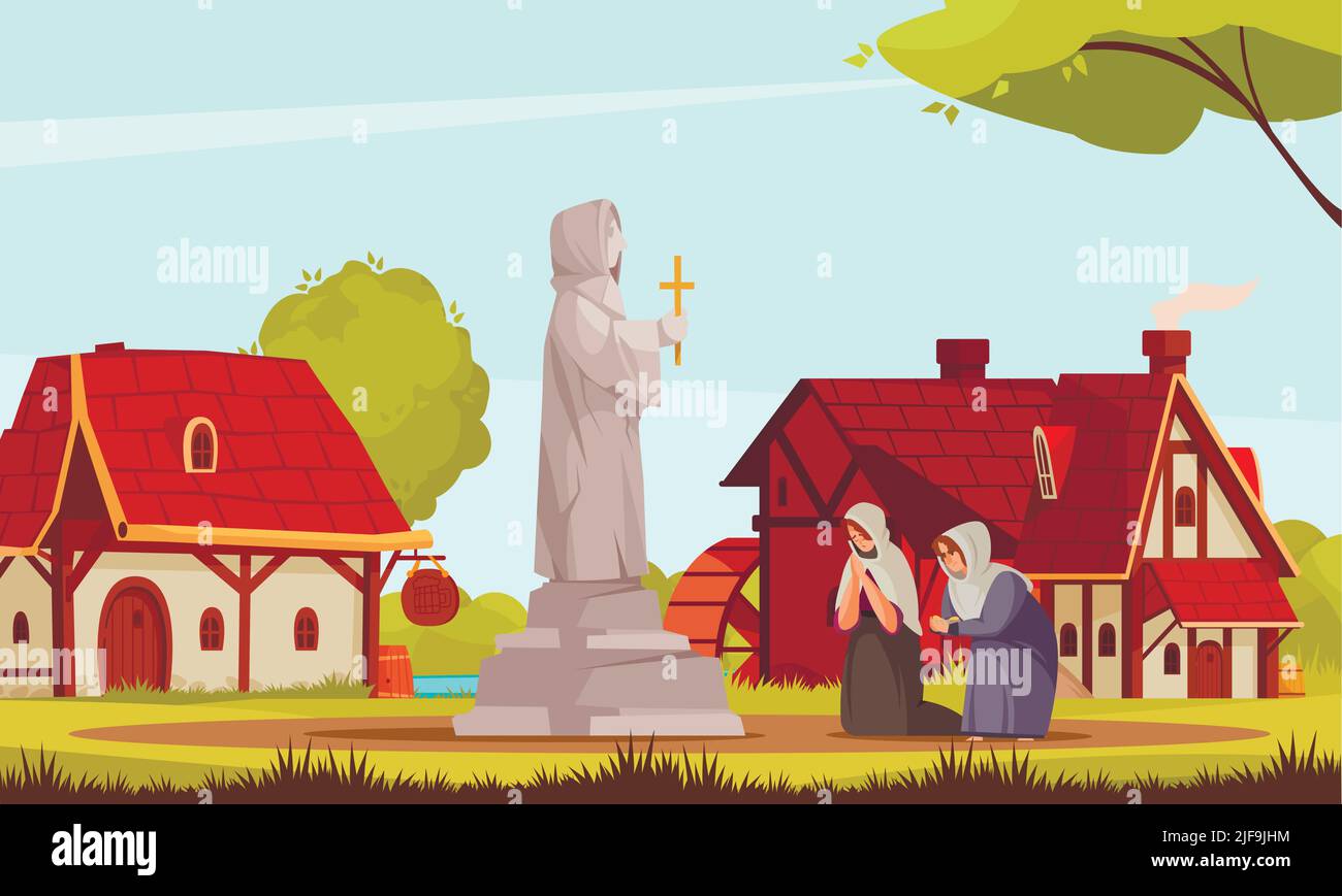 Praying knight Stock Vector Images - Alamy