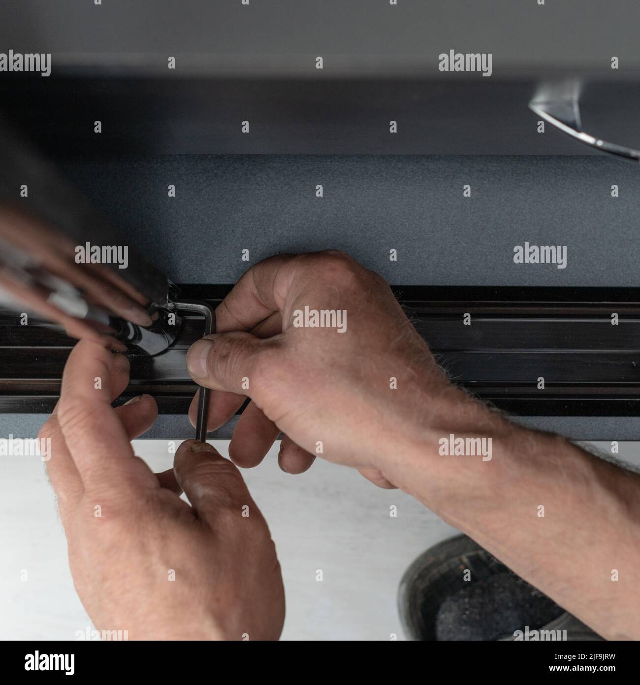 hexagonal key for adjusting the door in the closet, installation of the ...