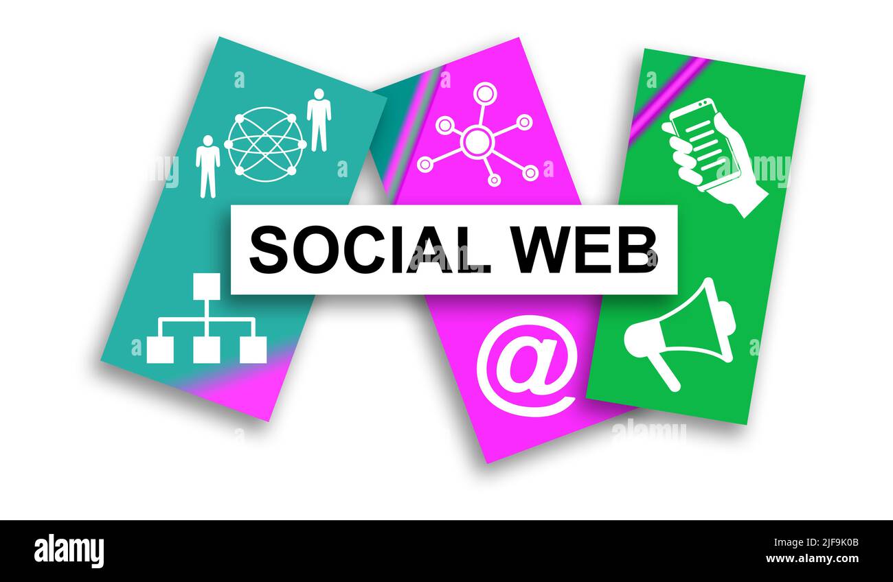 Illustration of a social web concept Stock Photo - Alamy