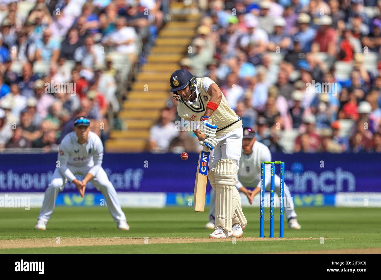 Shubman Gill of India in action during the game in Birmingham, United ...