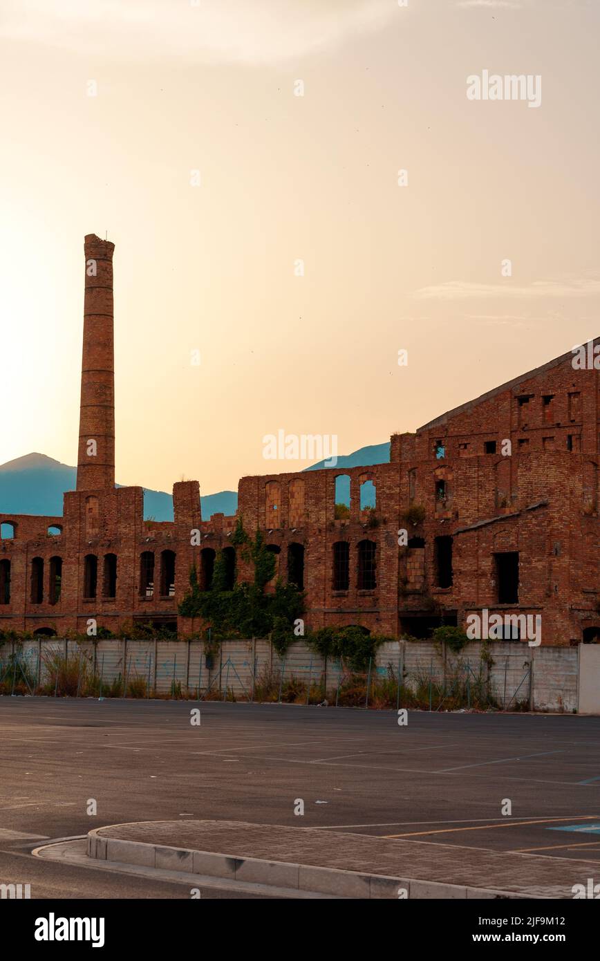 Ruined old brick factory in Scauri, Italy Stock Photo - Alamy
