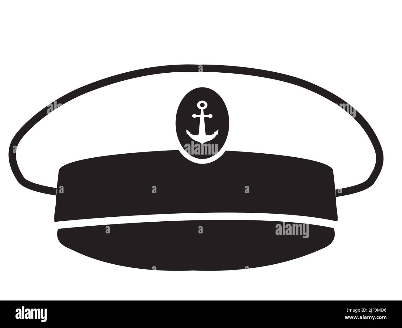 captain hat icon on white background. marine hat sign. captain hat logo ...