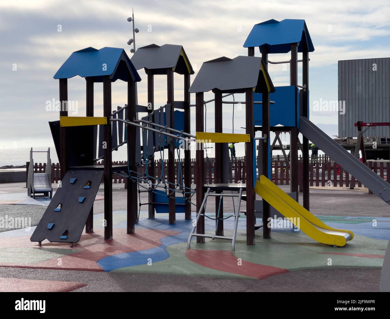 Empty kids playground in the morning Stock Photo - Alamy