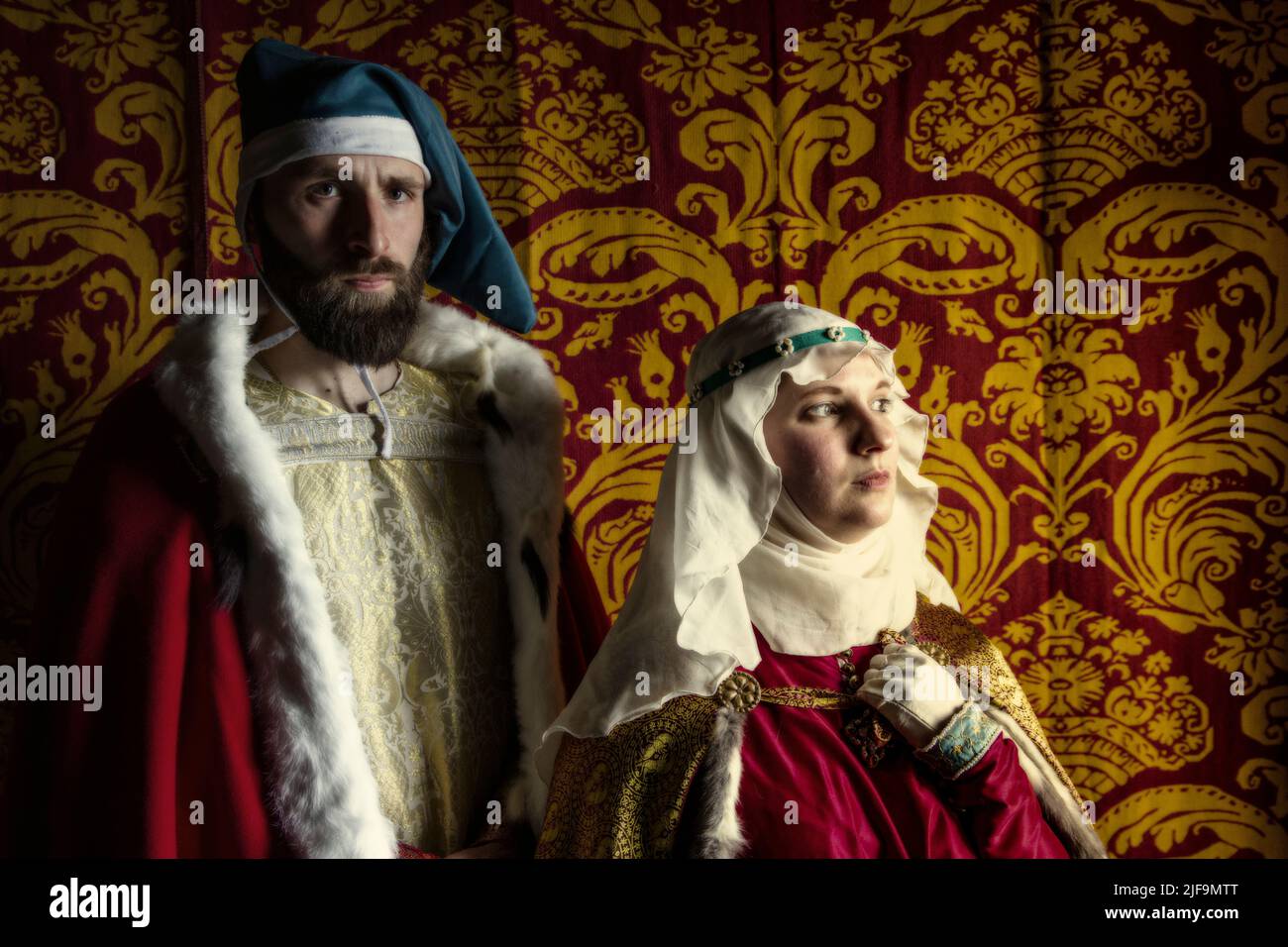 Customs and traditions in 13th century Italy. Nobles Stock Photo - Alamy