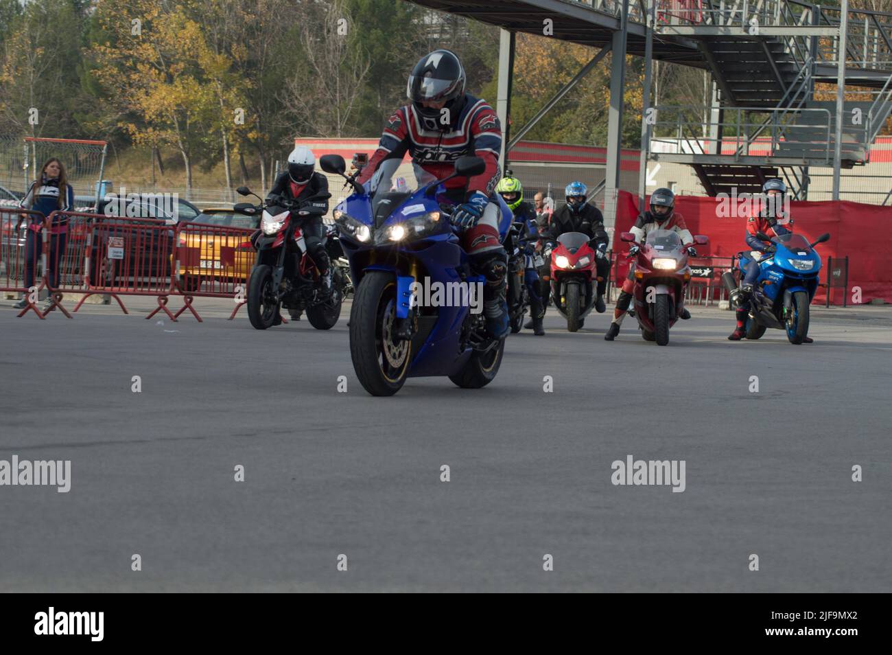 Modern fast sport motor bike in the track. Yamaha R1 Stock Photo - Alamy