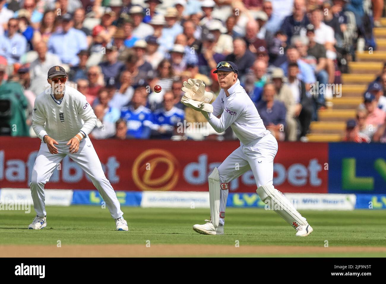 Sam Billings of England makes a catch Stock Photo - Alamy