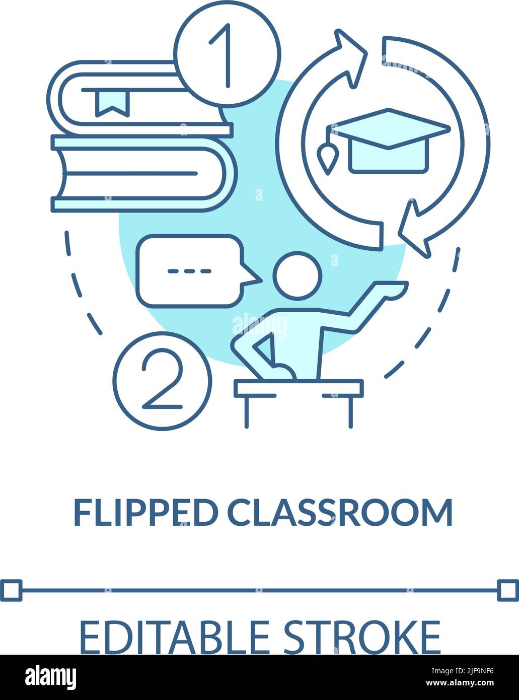 Flipped classroom turquoise concept icon Stock Vector Image & Art - Alamy Flipped classroom turquoise concept icon Stock Vector Image & Art - Alamy