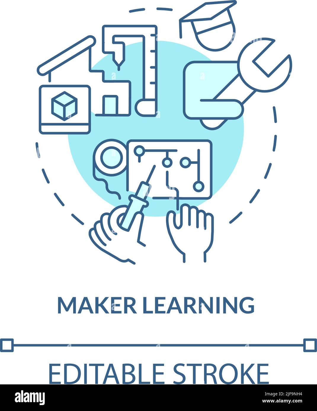 Maker learning turquoise concept icon Stock Vector Image & Art - Alamy Maker learning turquoise concept icon Stock Vector Image & Art - Alamy