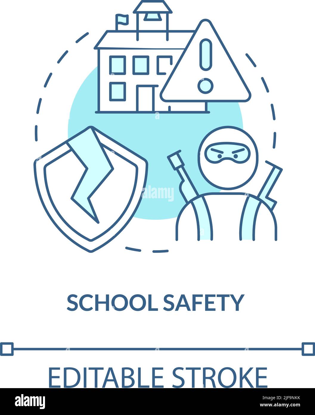 School safety turquoise concept icon Stock Vector Image & Art - Alamy