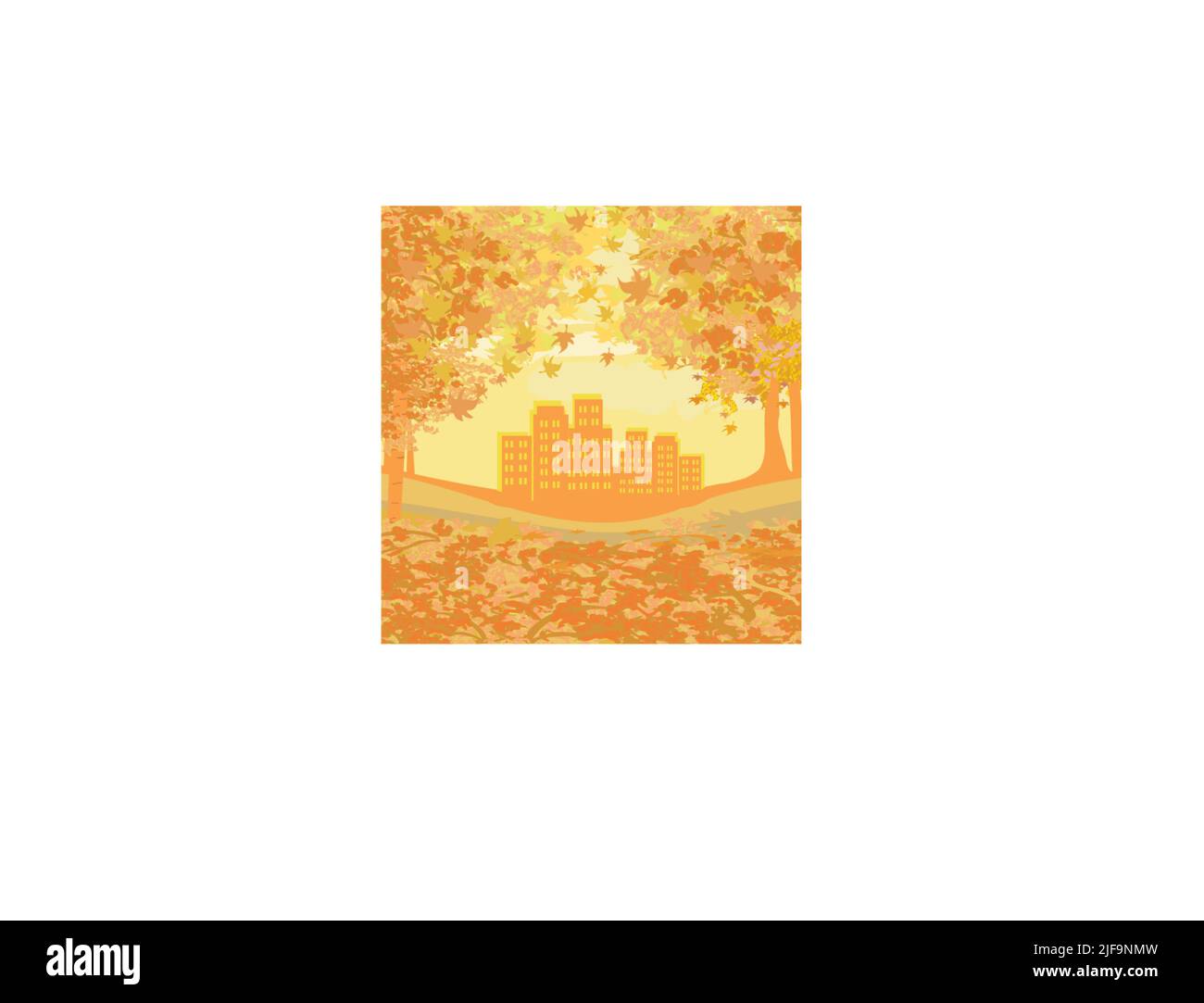 Empty autumn street Stock Vector Images - Alamy
