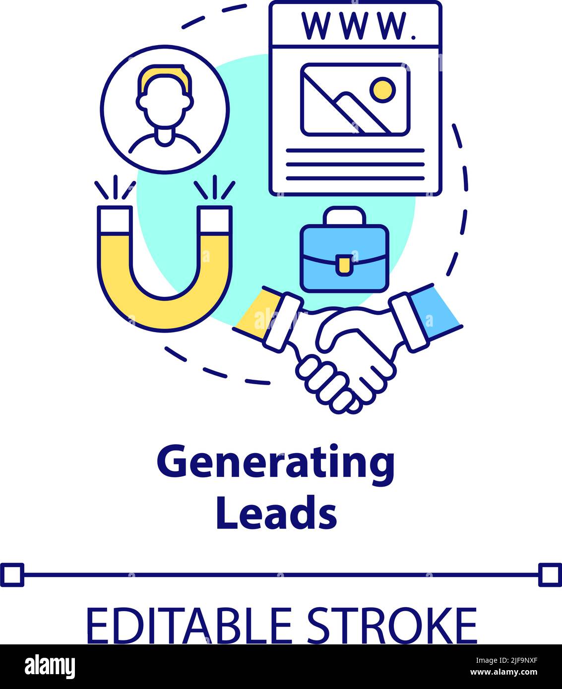 Generating leads concept icon Stock Vector Image & Art - Alamy