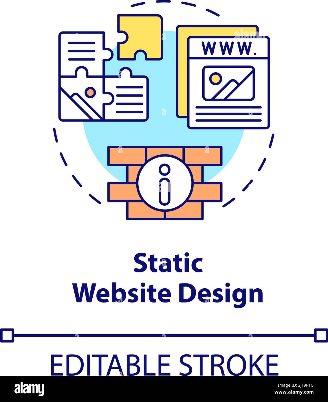 Static website design concept icon Stock Vector Image & Art - Alamy