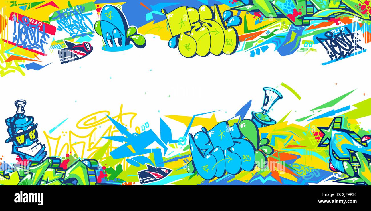 Cool Abstract Urban Street Art Graffiti Style Vector Illustration ...