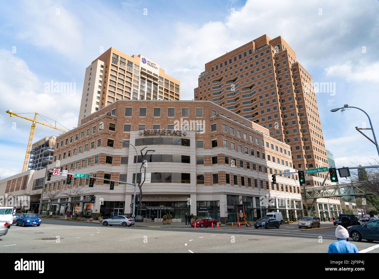 Seattle, Washington, USA - April 2, 2021: Bellevue Place building ...