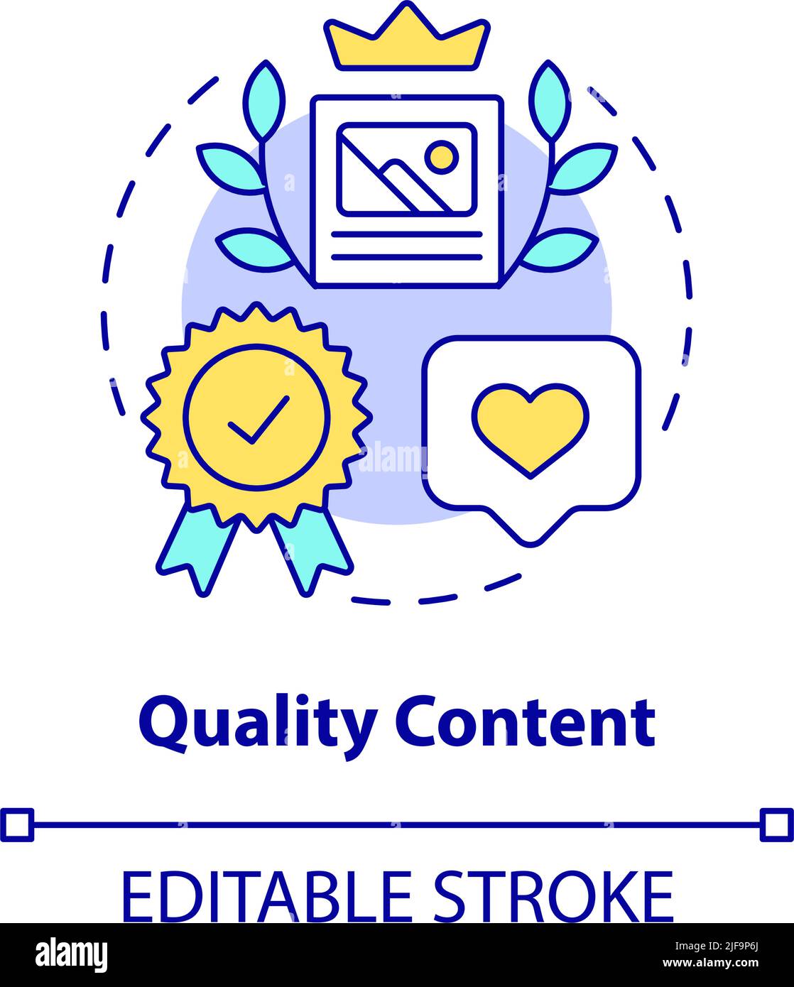 Quality content concept icon Stock Vector Image & Art - Alamy