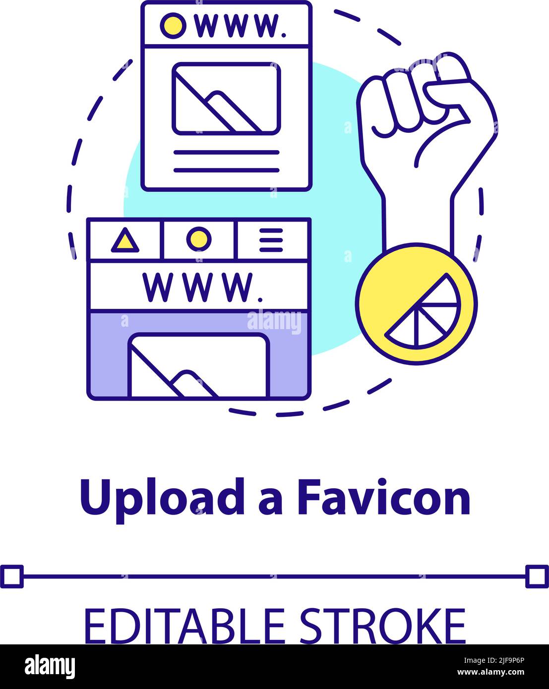 Circle logo favicon hi-res stock photography and images - Alamy