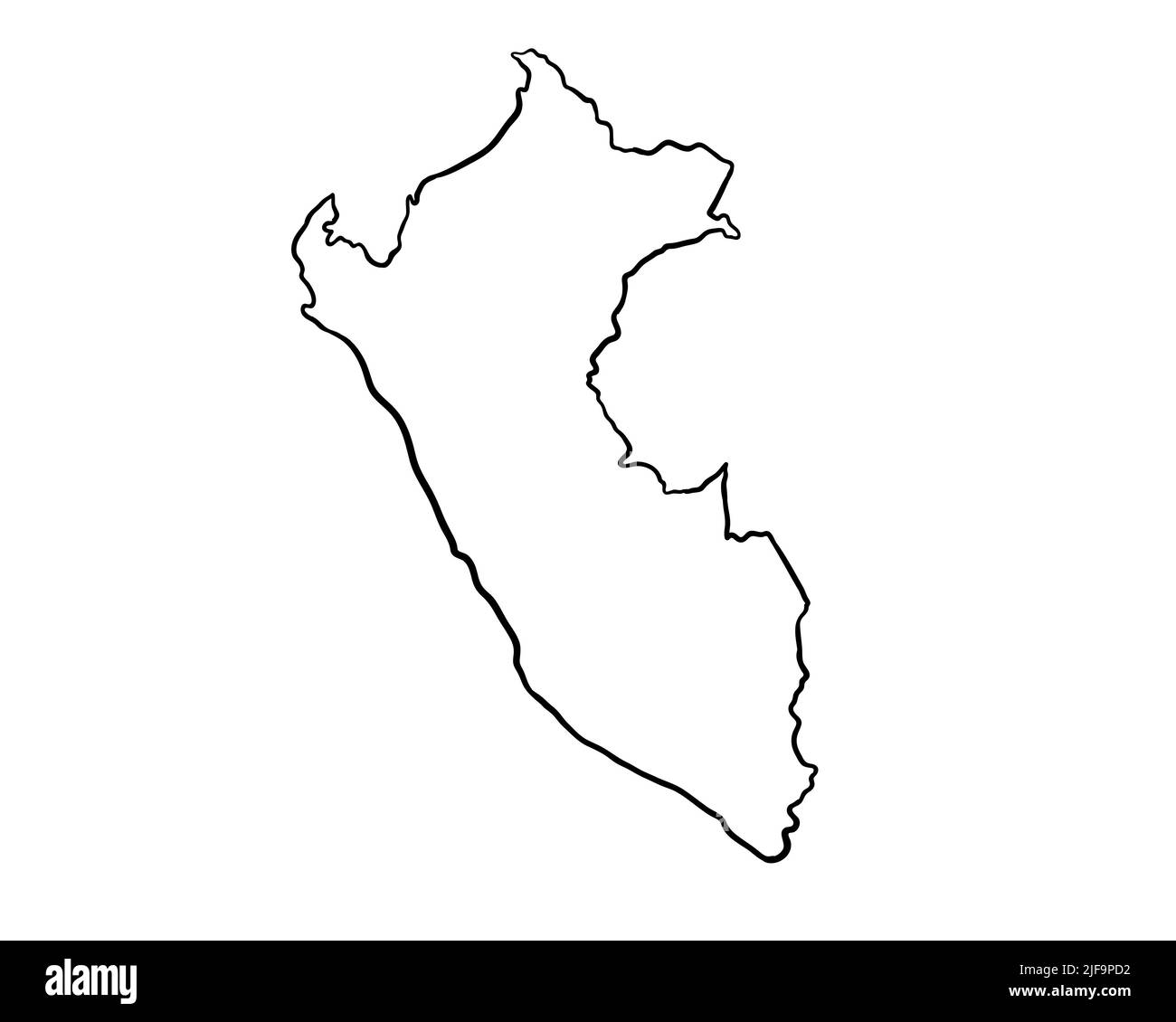 Peru hand drawn map hi-res stock photography and images - Alamy