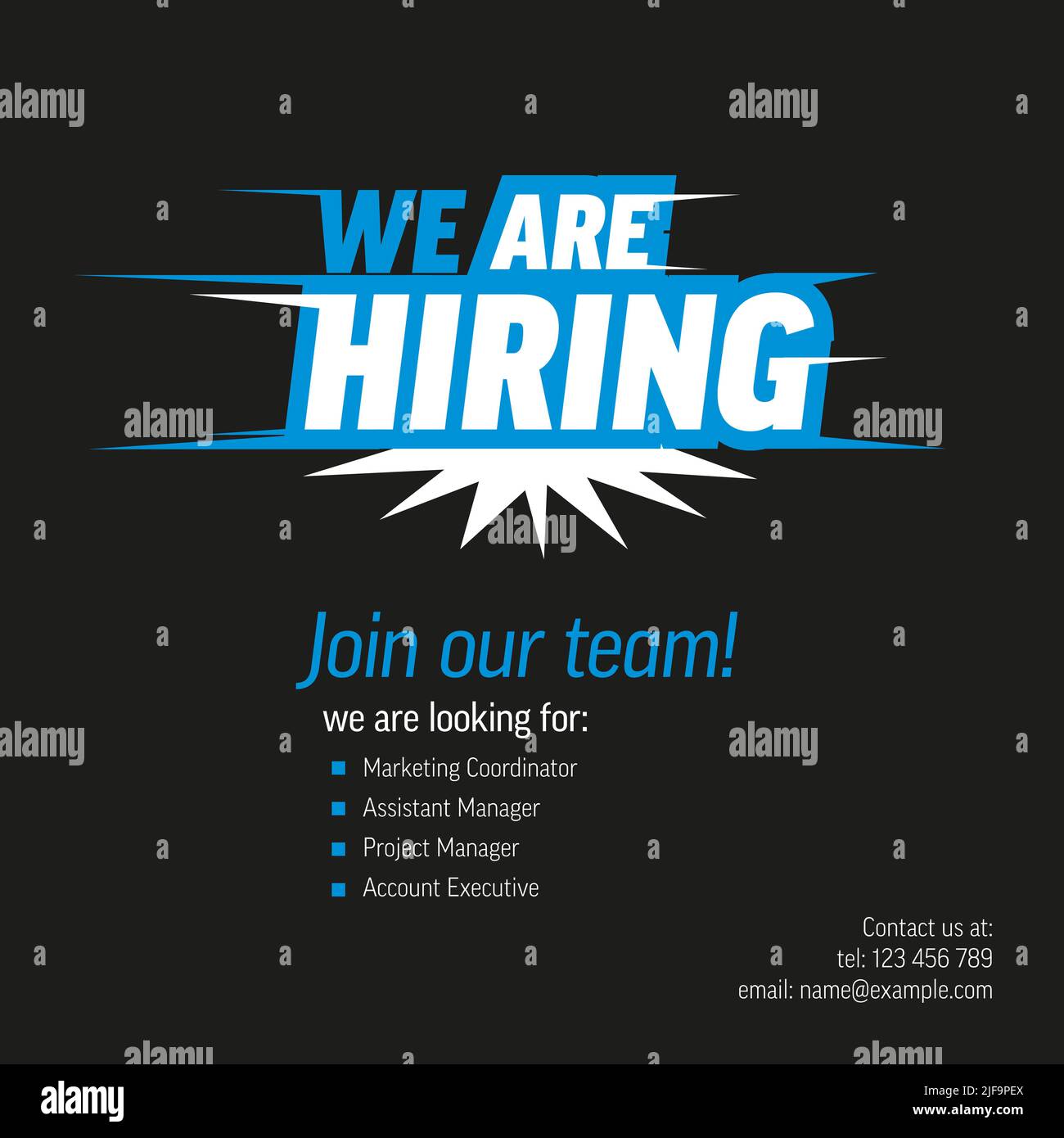 Modern We are hiring minimalistic flyer banner header social media post ...