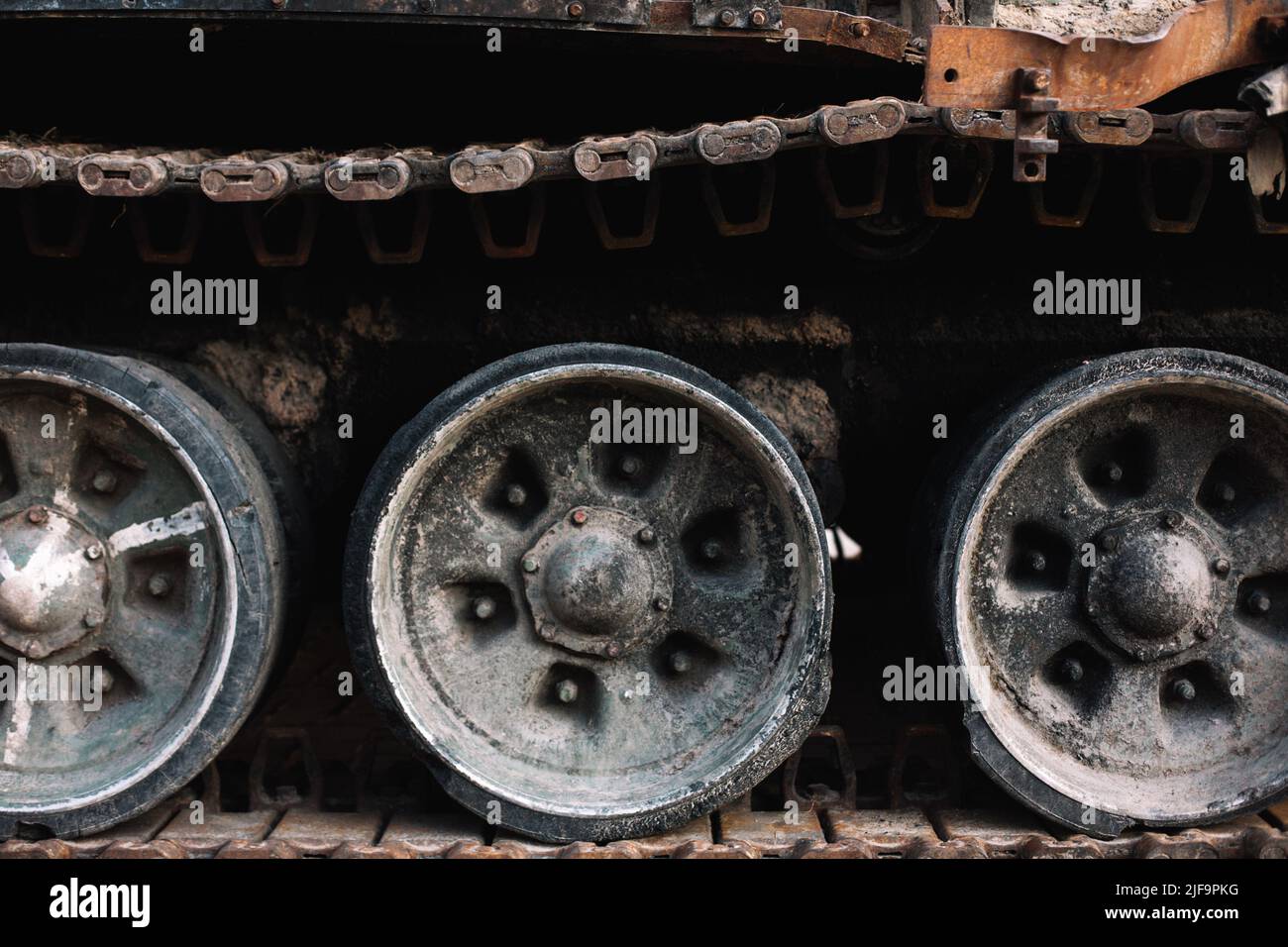 Destroyed and burned russian armored military vehicle close up Stock ...