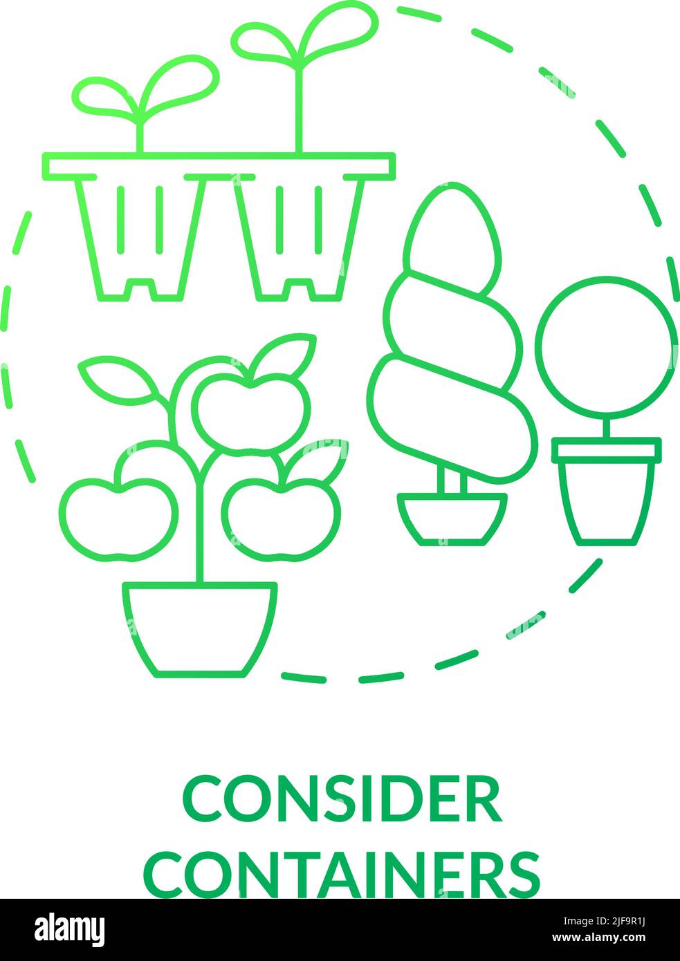 Consider containers green gradient concept icon Stock Vector Image ...