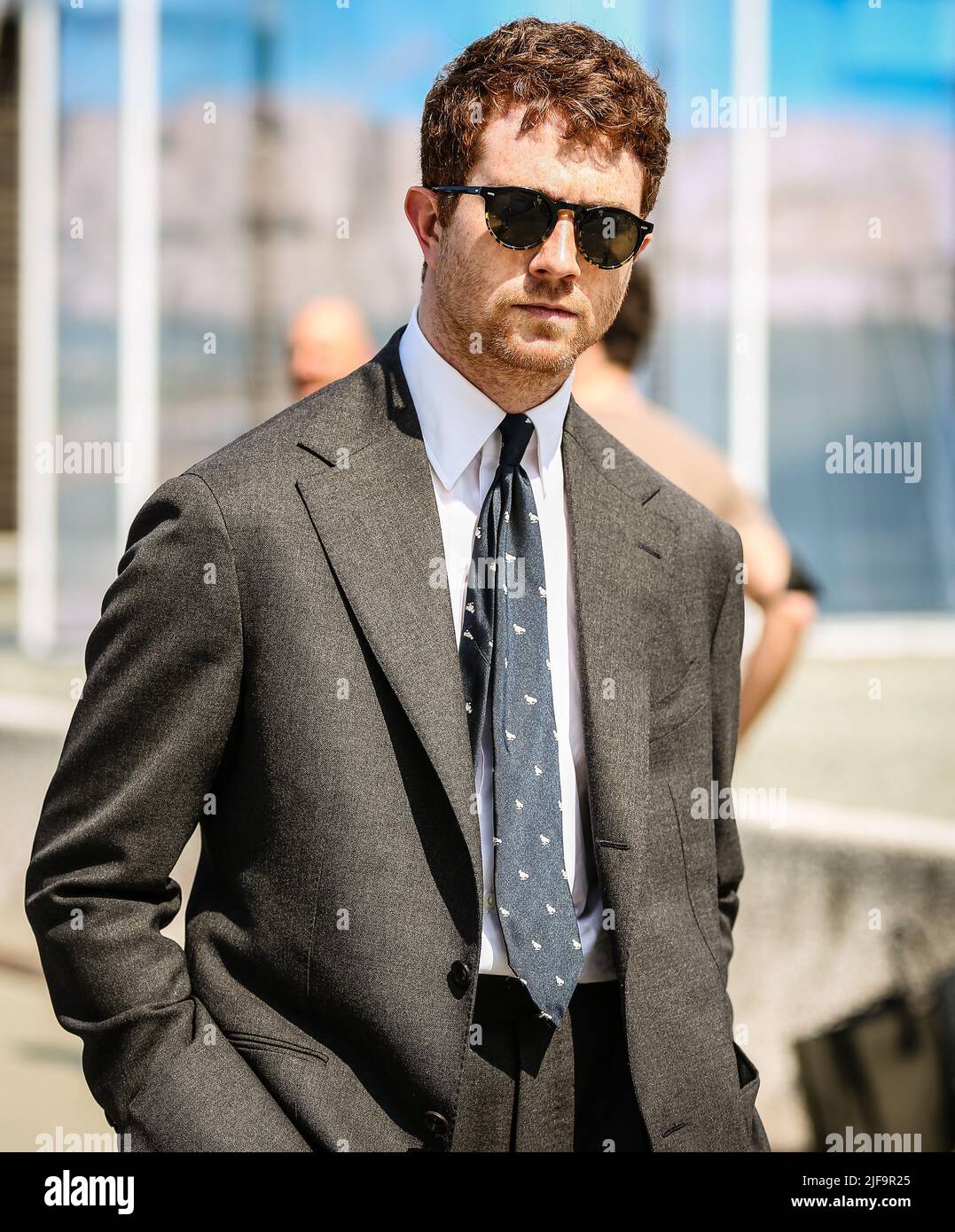 FLORENCE, Italy- June 14 2022: Jake Grantham on the street in Florence ...